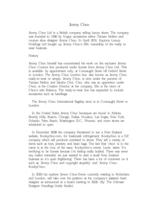 Jimmy Choo | PDF