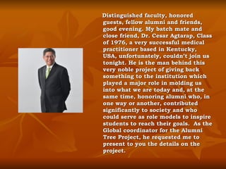 Jimmy Ysmael Speaks On Alumni Tree Project | PPT
