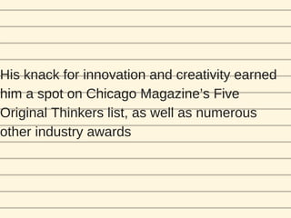 Jim neumann an original thinker | PPT