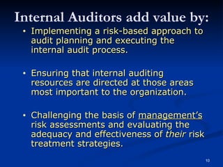 Risk Assessment For Internal Auditors | PPT