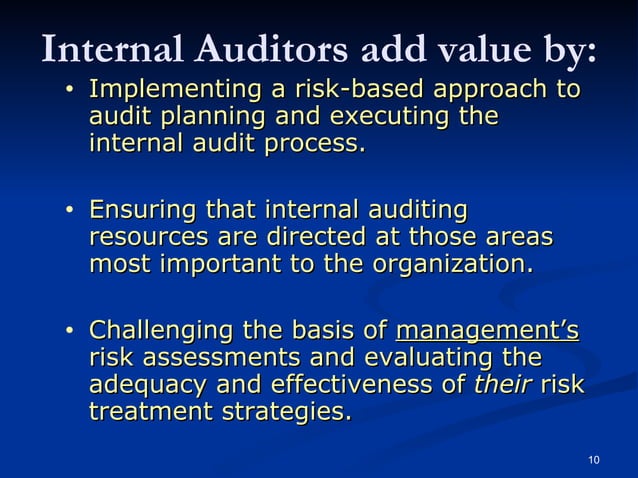 Risk Assessment For Internal Auditors | PPT