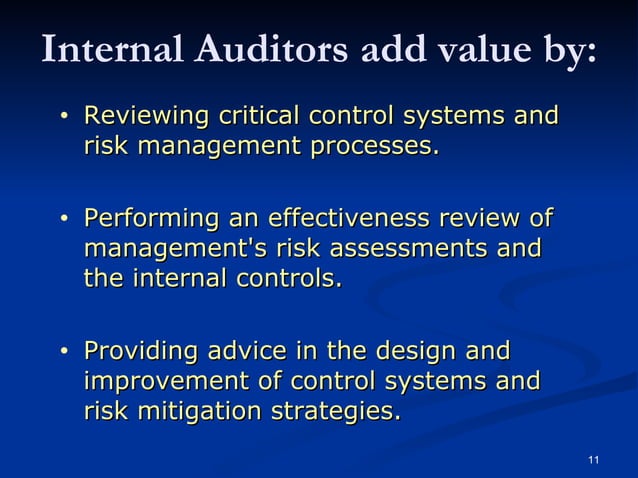 Risk Assessment For Internal Auditors | PPT