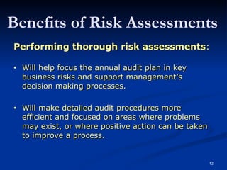 Risk Assessment For Internal Auditors | PPT