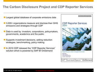 [Slidecast] Leveraging CDP (Carbon Disclosure Project) Data to Drive Business Value | PPTX
