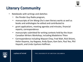 The Jim Wong-Chu Fonds | PDF