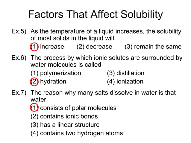 factors that affect solubility | PPTX | Chemistry | Science