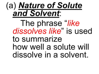 factors that affect solubility | PPTX
