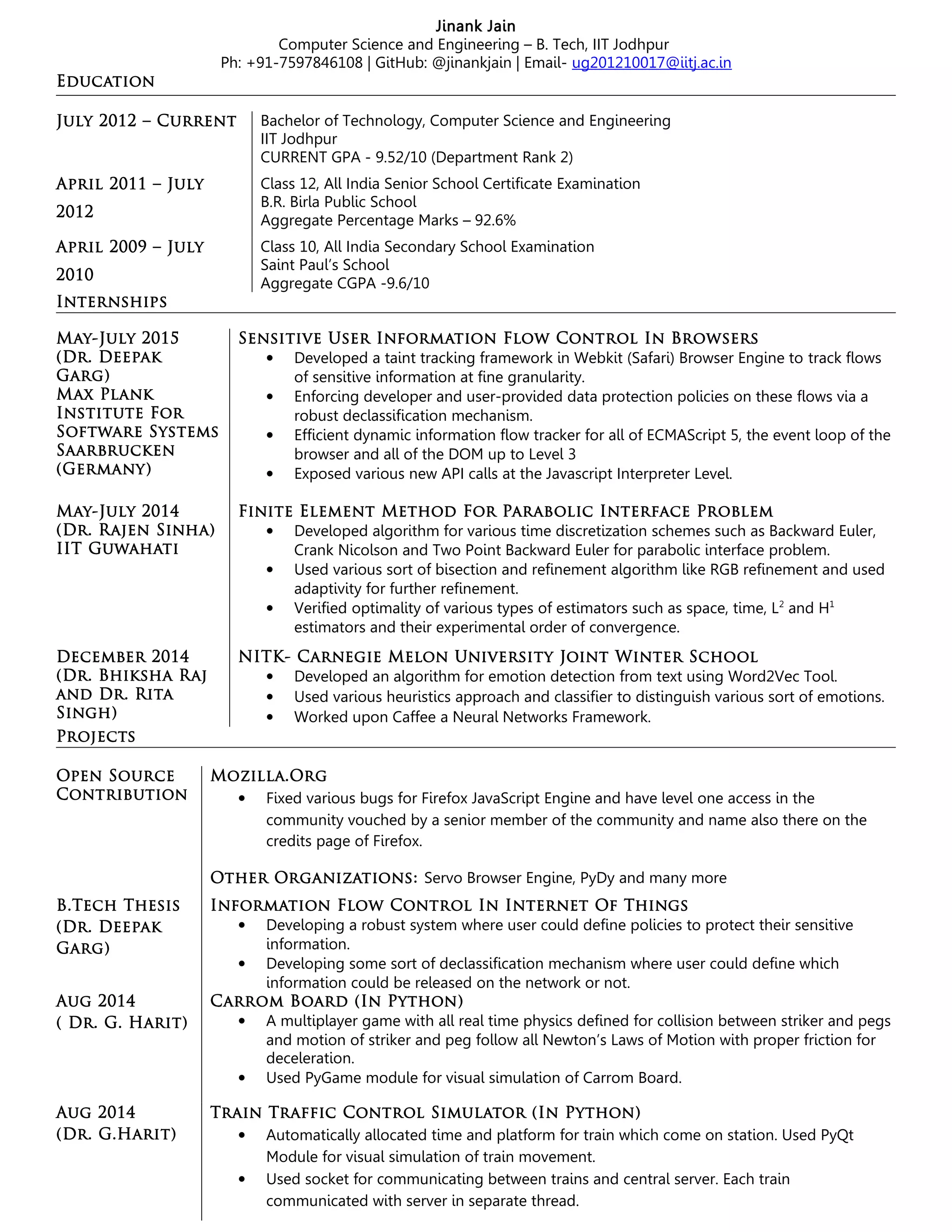 Jinank Jain | PDF | Web Development | Internet