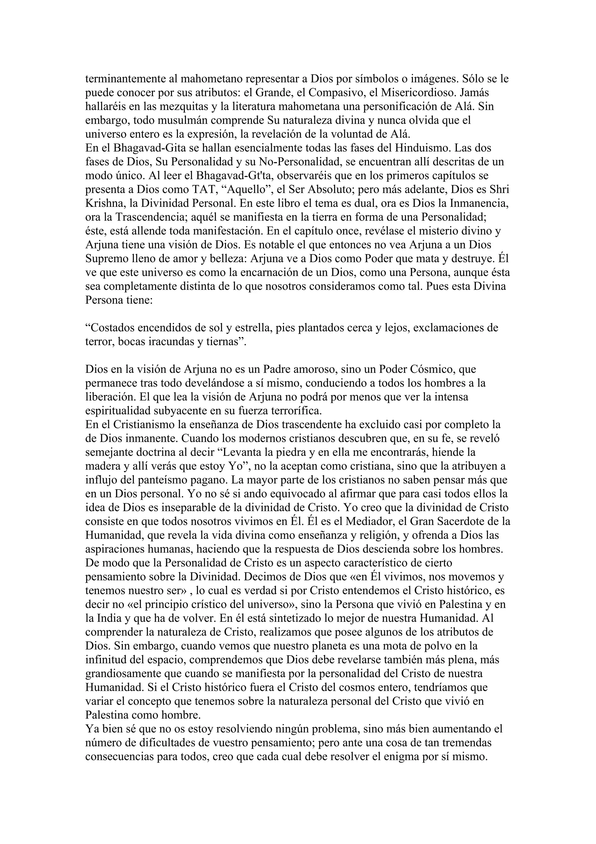 Jinarajadasa la inexistencia de un dios personal | PDF