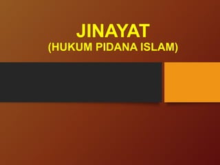 Pentingnya Ilmu Fiqih ( Jinayat./ hukum Pidana dalam Islam ) | PPT