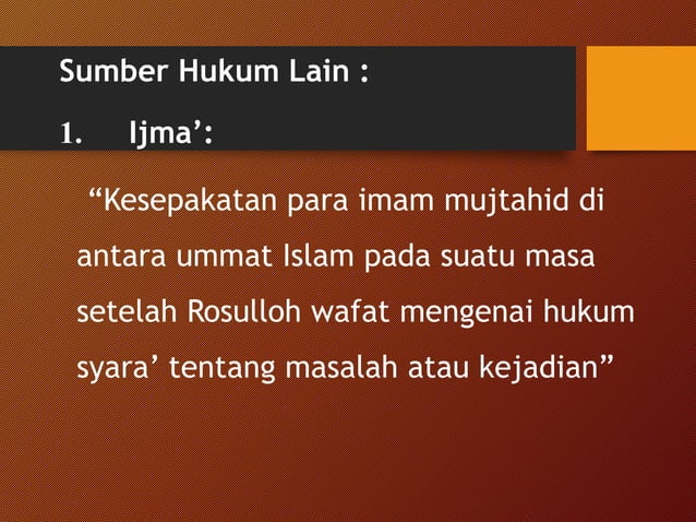 Pentingnya Ilmu Fiqih ( Jinayat./ hukum Pidana dalam Islam ) | PPT
