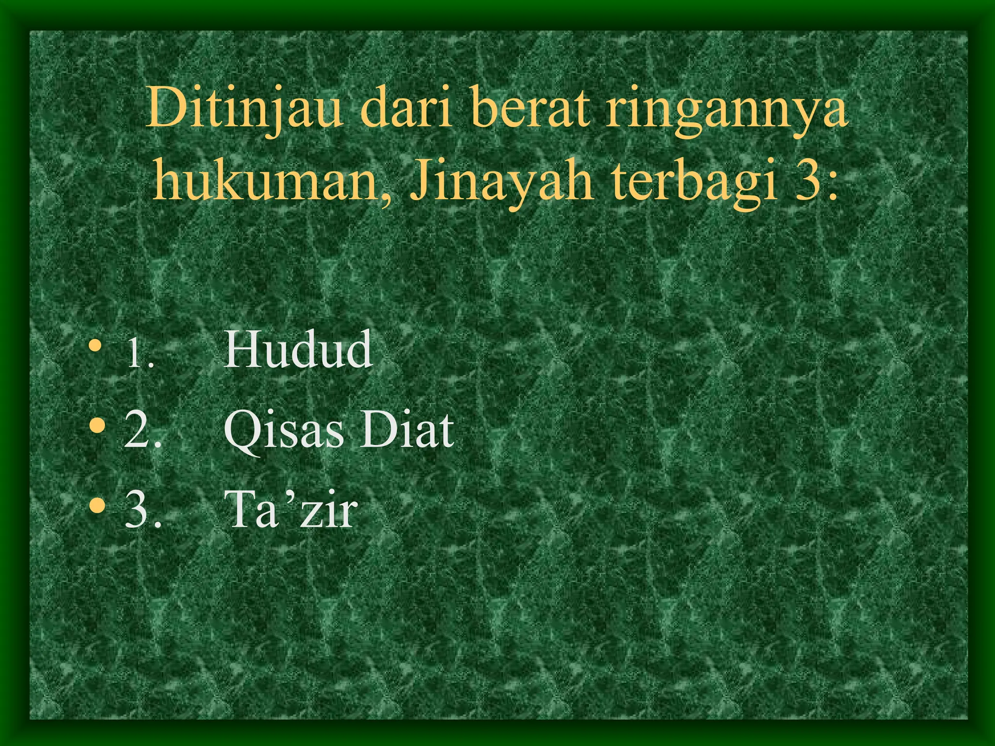 FIQH JINAYAH Kelas 11 MA (Pembunuhan, diyat, Qisaas) | PPT