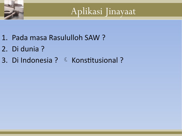 (fiqih jinayat hukum pidana islam hukum | PPT