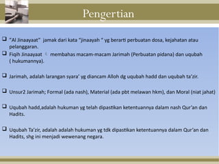 (fiqih jinayat hukum pidana islam hukum | PPT
