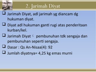 (fiqih jinayat hukum pidana islam hukum | PPT