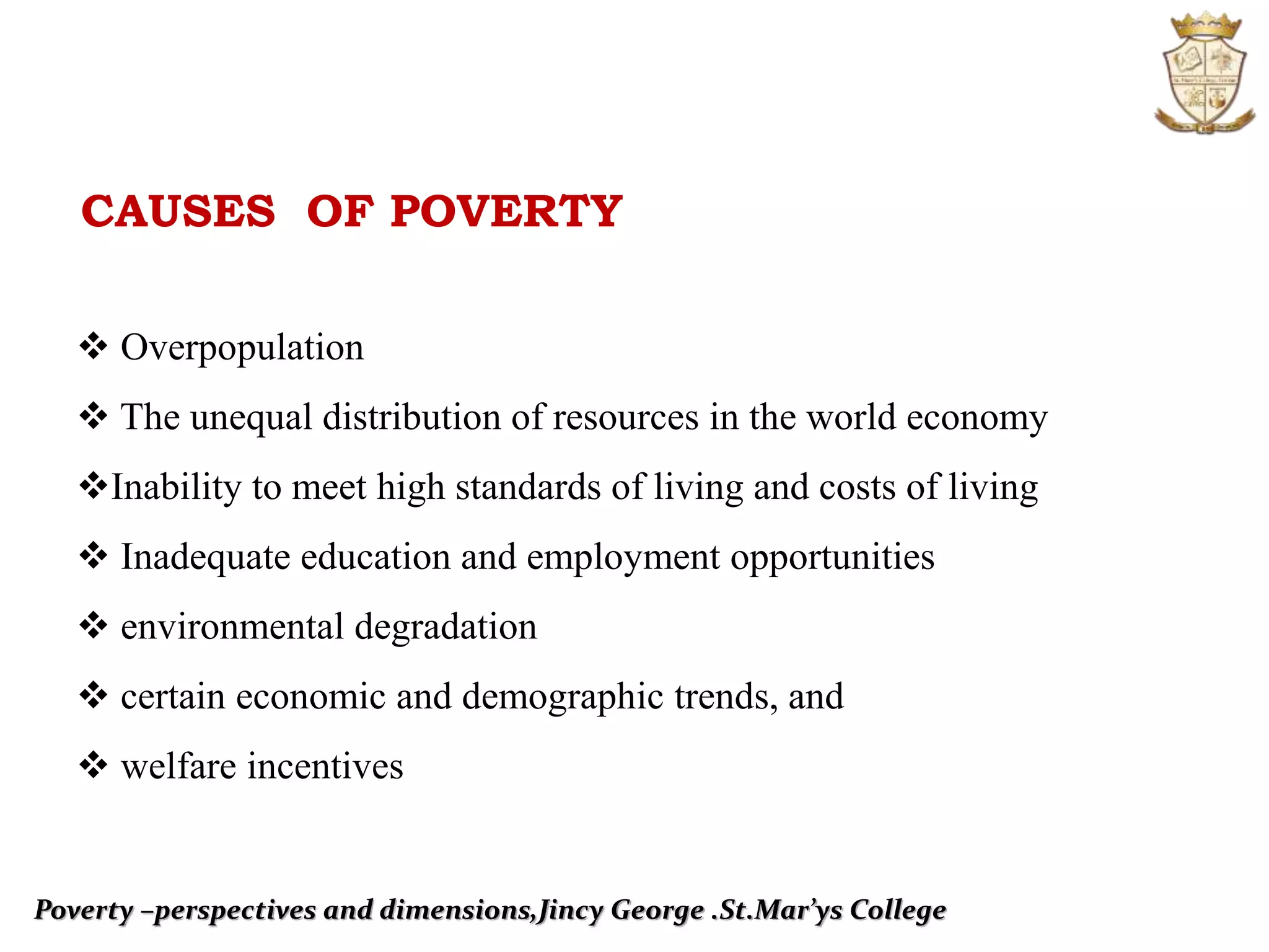 Economics:Poverty-perspectives And Dimensions | PPTX