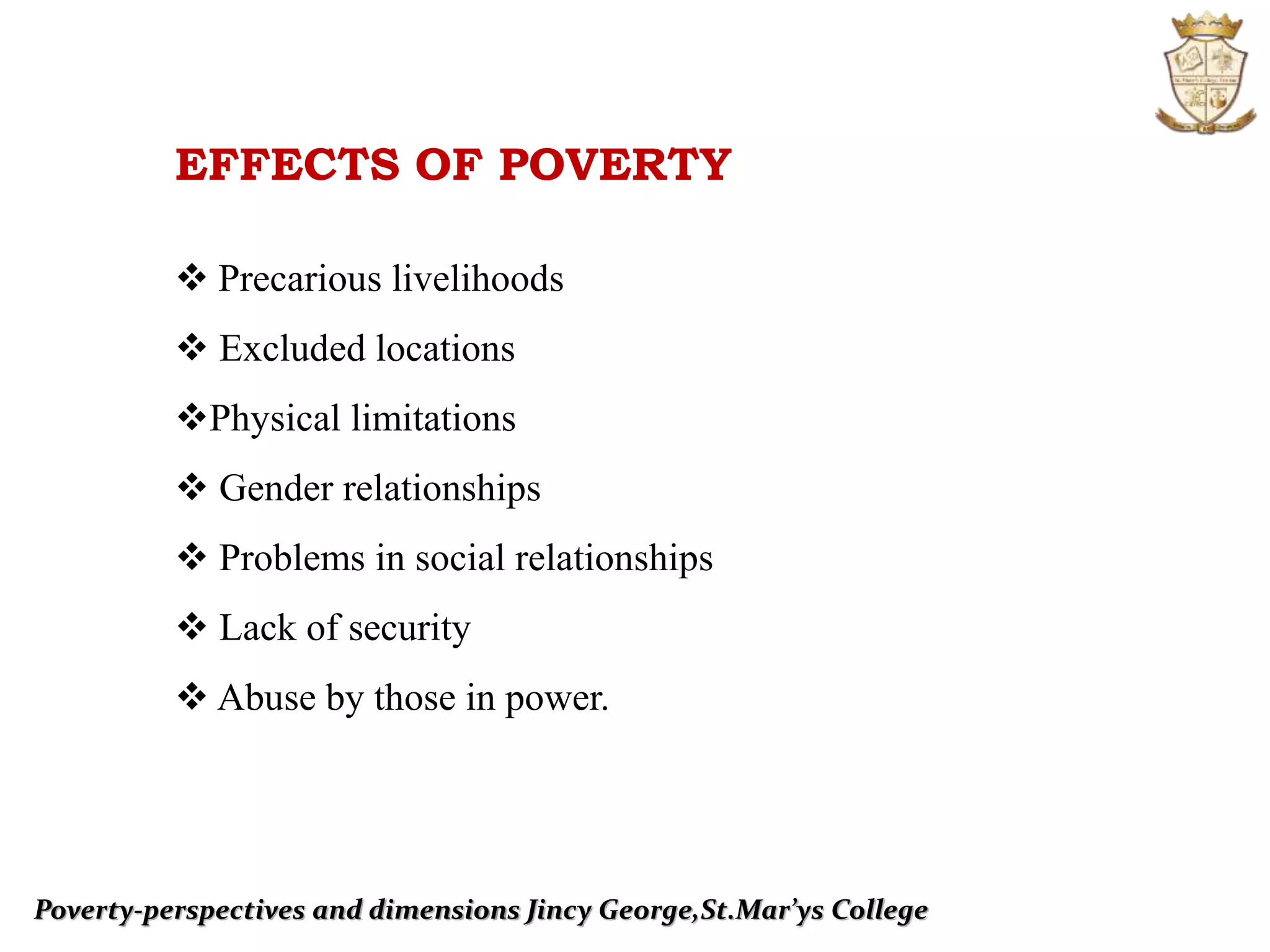 Economics:Poverty-perspectives And Dimensions | PPTX