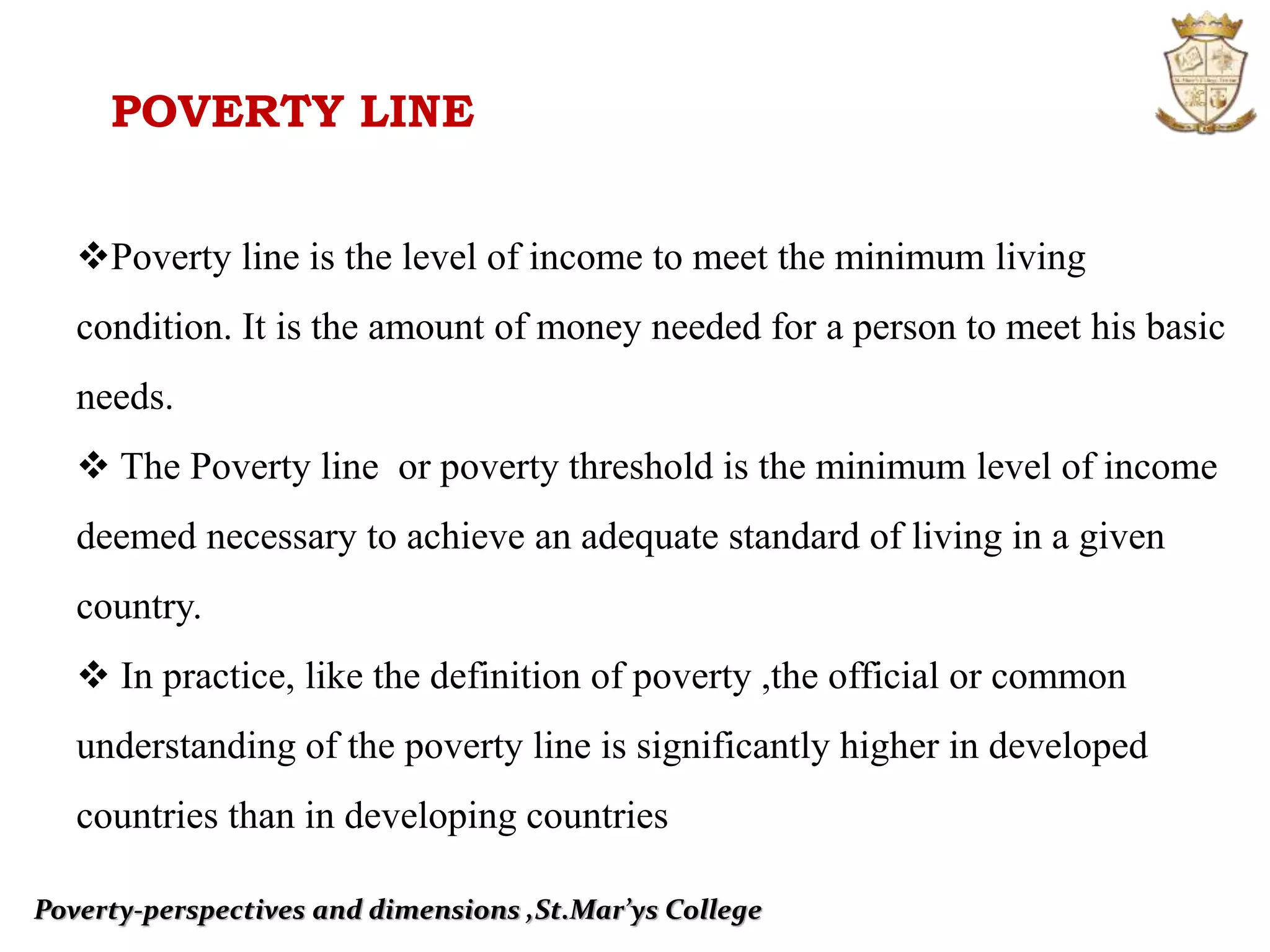 Economics:Poverty-perspectives And Dimensions | PPTX