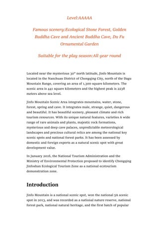 Jinfo mountain scenic area | PDF