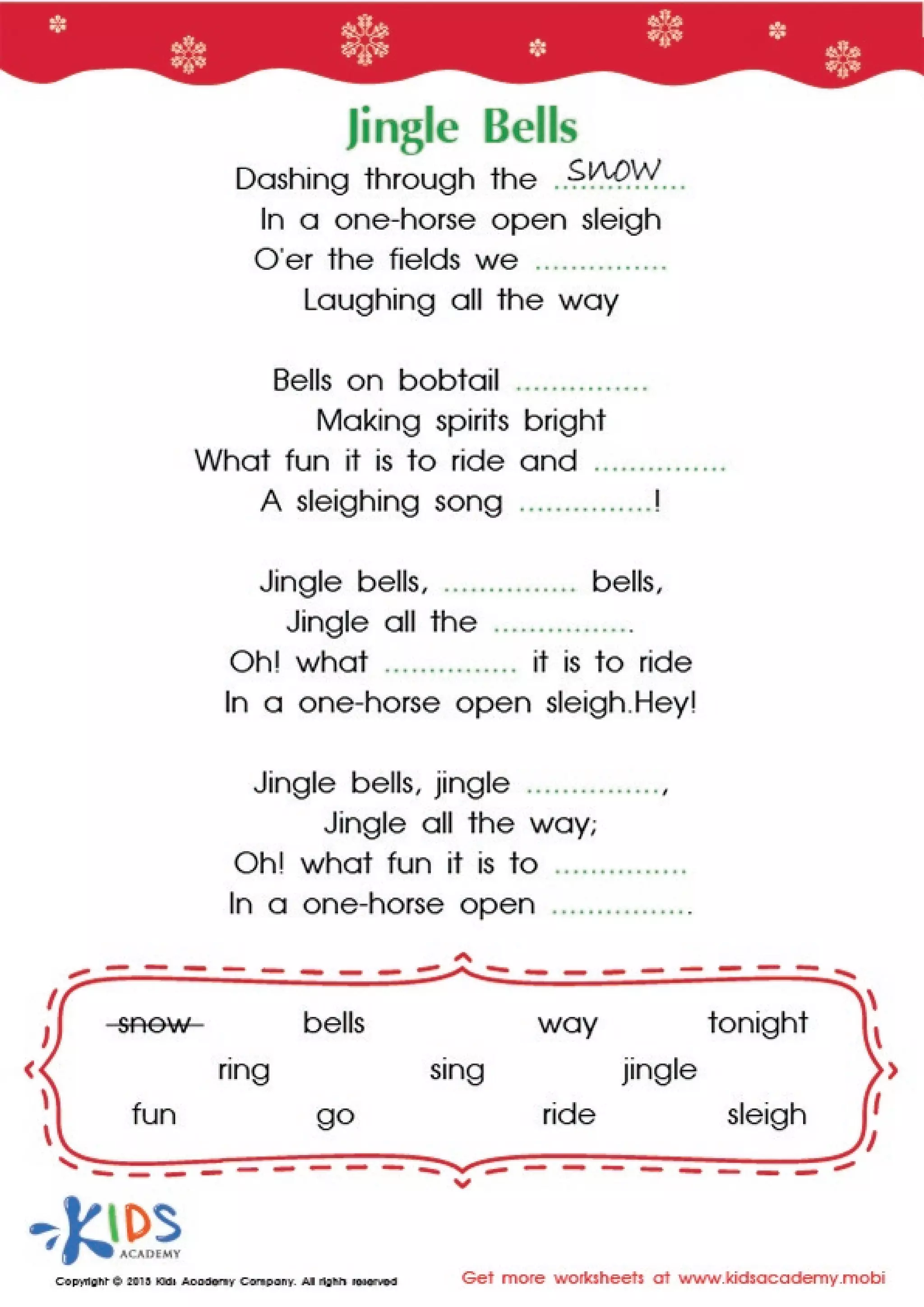 Jingle bells coloring pages | PDF