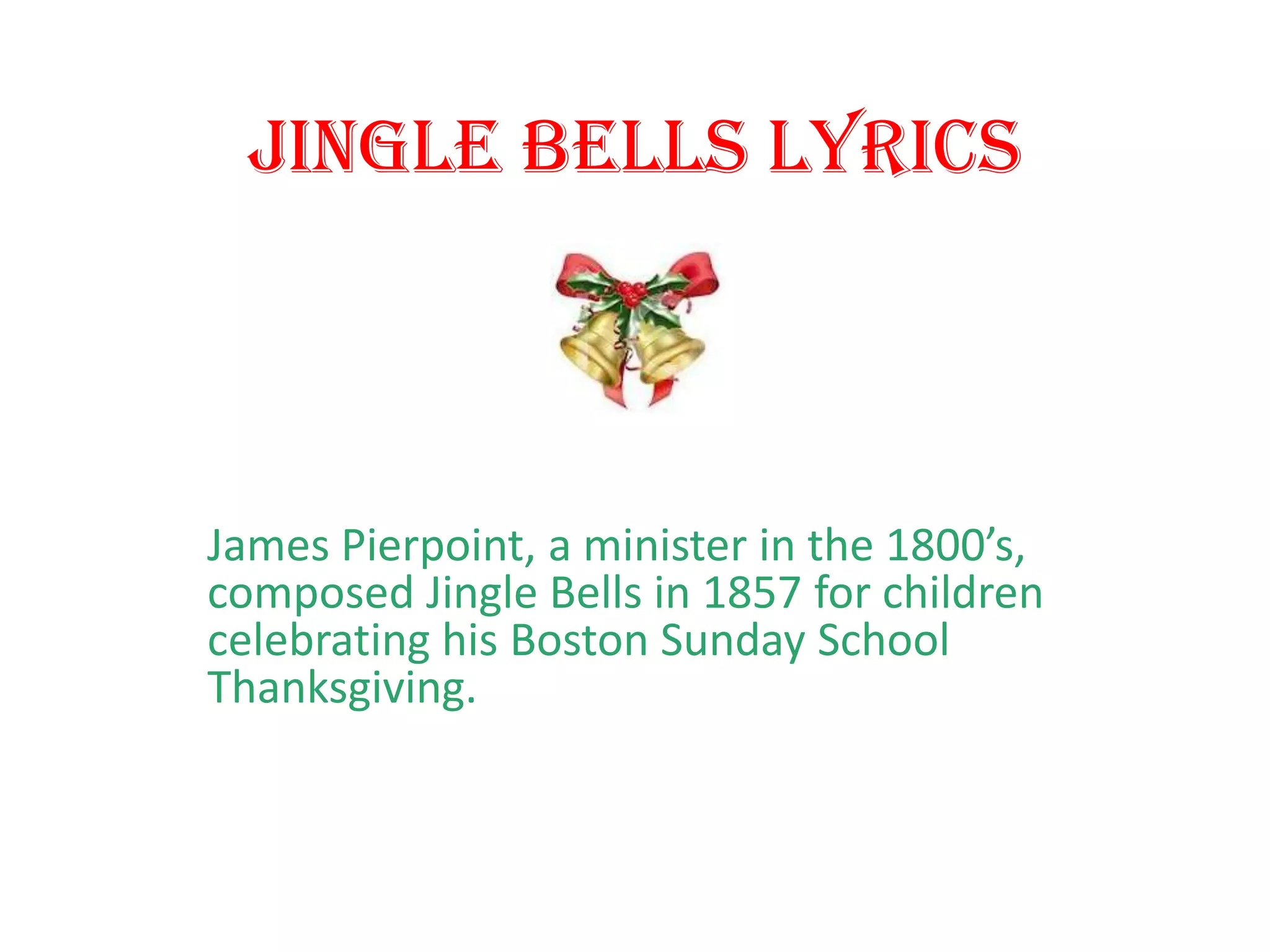 Jingle bells lyrics | PPTX