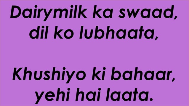 Cadbury Dairy Milk Jingle PowerPoint Presentation | PPTX