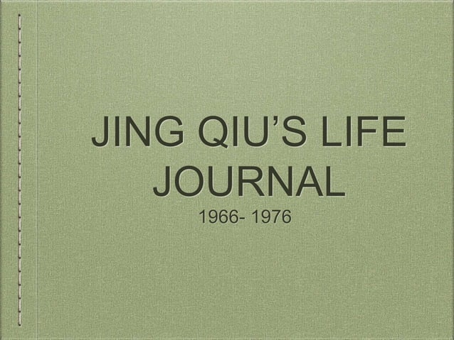 Jing Qiu's journal entry | PPT