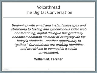Jing and Voicethread in K12 Education | PPTX