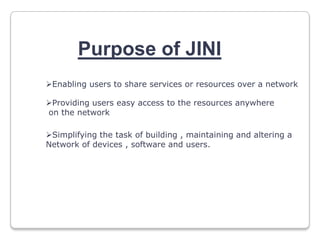 Jini network technology | PPTX