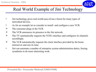 Jini new technology for a networked world | PPT