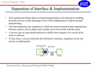 Jini new technology for a networked world | PPT