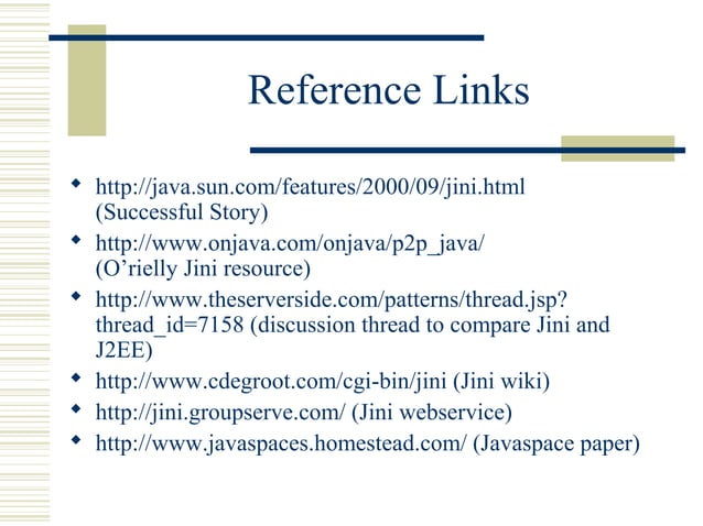 Jini+presentation | PPT