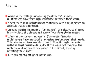 Digital & Analog Mulitmeters | PPTX