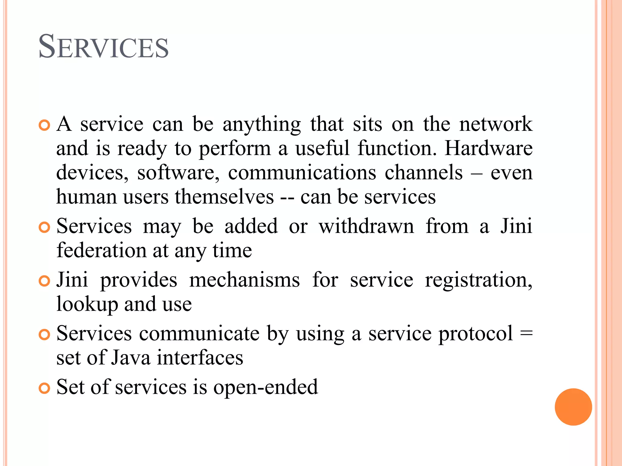 Jini technology ppt | PPTX