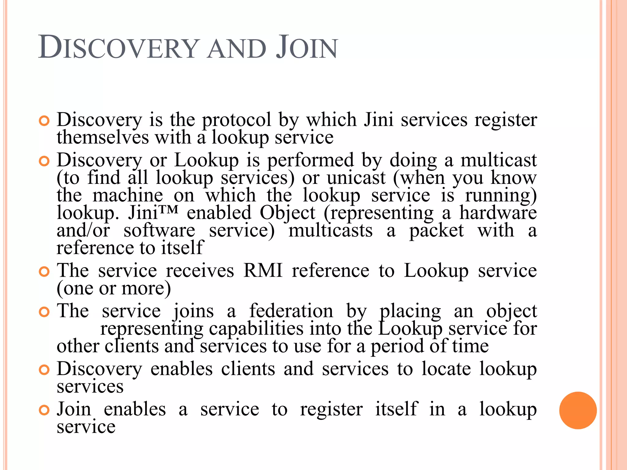 Jini technology ppt | PPTX