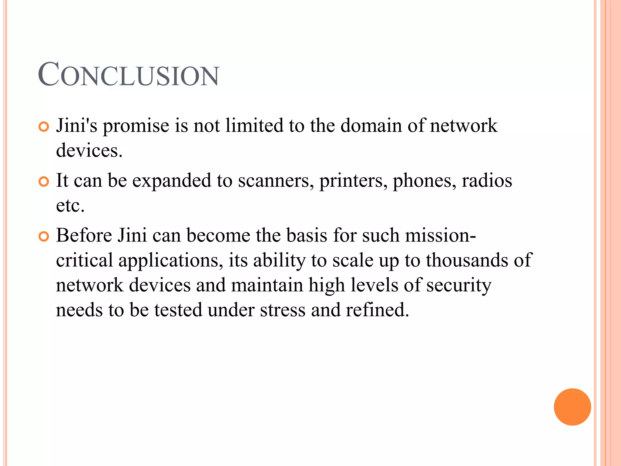 Jini technology ppt | PPTX