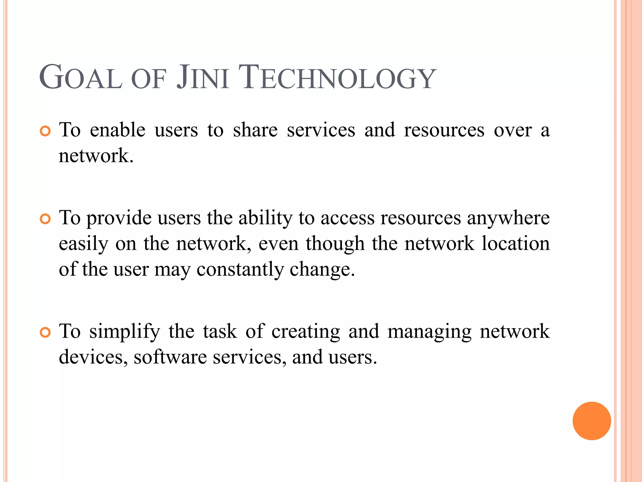 Jini technology ppt | PPTX | Internet | Computing