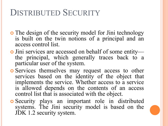 Jini technology ppt | PPTX | Internet | Computing