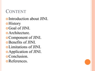 Jini technology ppt | PPTX