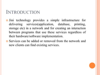Jini technology ppt | PPTX