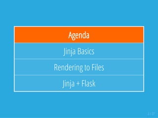 Python Templating Engine - Intro to Jinja | PDF | Programming Languages | Computing