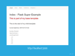 Python Templating Engine - Intro to Jinja | PDF