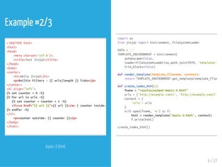 Python Templating Engine - Intro to Jinja | PDF
