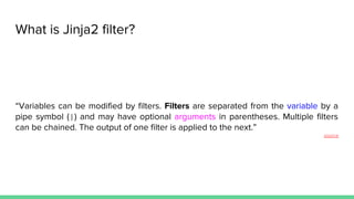 Jinja2 Filter Examples _ Jinja2 Custom Filters – PJSN