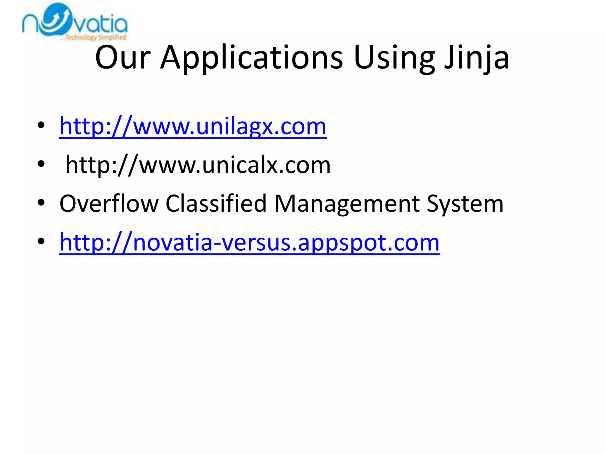 Jinja Template Engine | PPTX