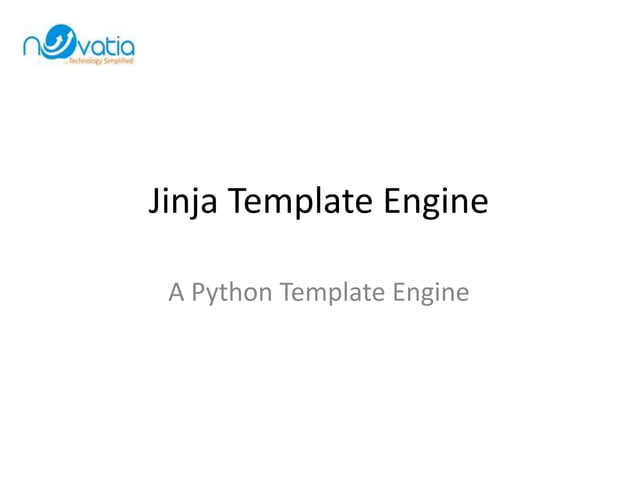 Jinja Template Engine | PPTX | Web Design and HTML | Internet