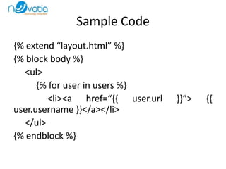 Jinja Template Engine | PPTX | Web Design and HTML | Internet