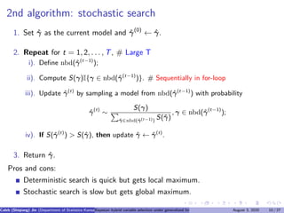 Bayesian hybrid variable selection under generalized linear models | PPT