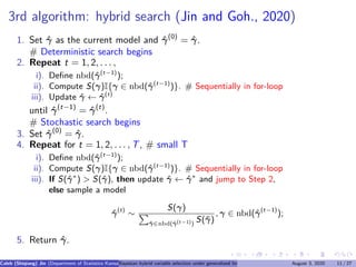 Bayesian hybrid variable selection under generalized linear models | PPT