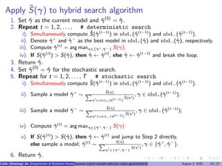 Bayesian hybrid variable selection under generalized linear models | PPT